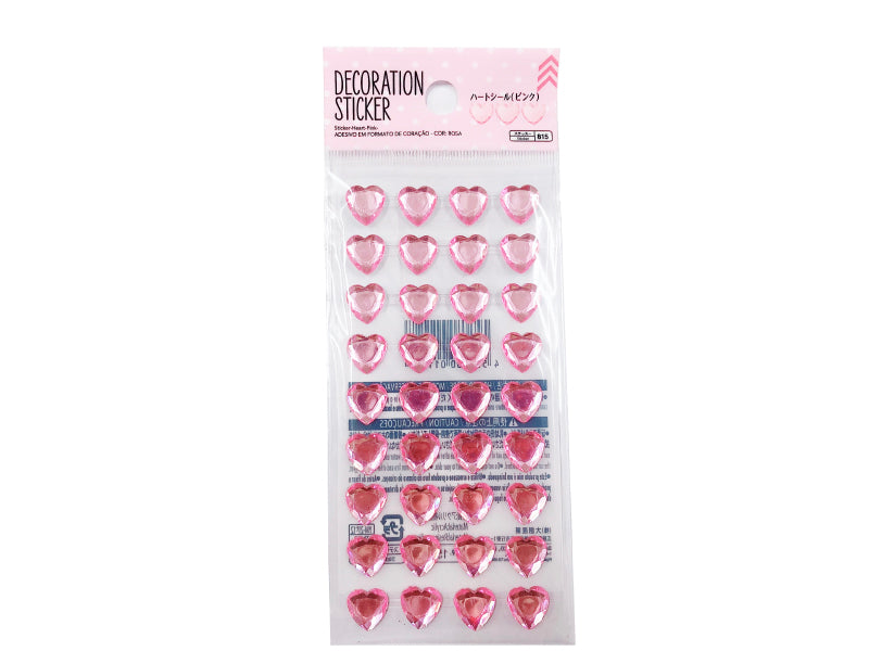 Sticker Heart Pink – DAISO SINGAPORE