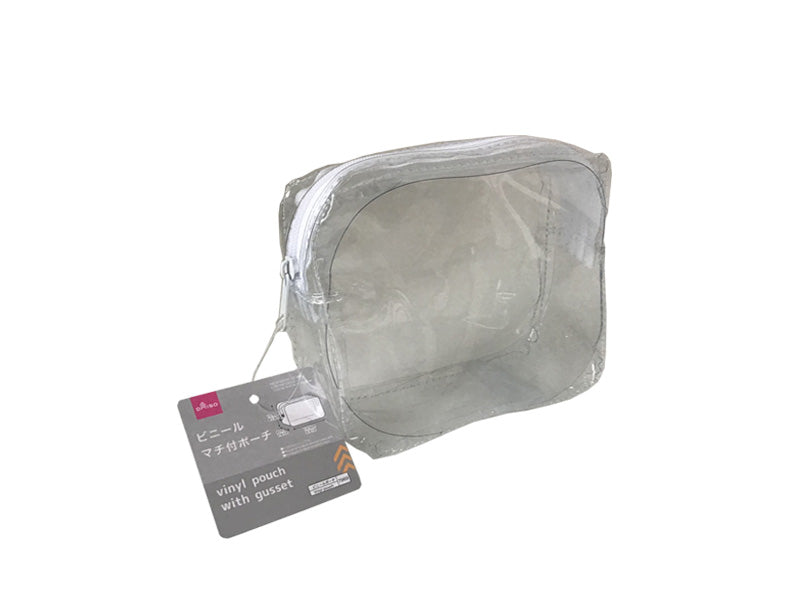Vinyl pouch with gusset -5.31in x 1.57in x 4.13in - 13.5cm x 4cm x 10 ...