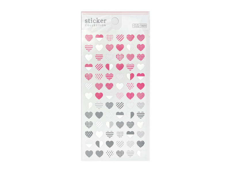 STICKER MINI HEART WITH PATTERN – DAISO SINGAPORE