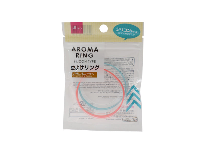 Insect repelling ring silicon type 2pc marine x coral – DAISO SINGAPORE