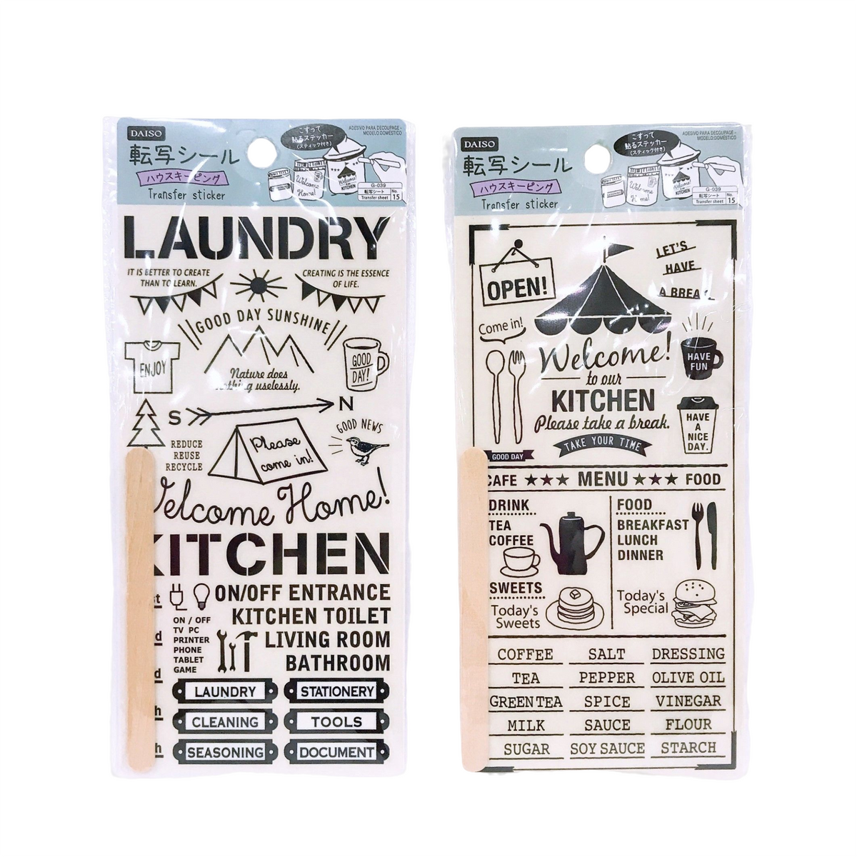 Transfer Sticker Housekeeping – DAISO SINGAPORE