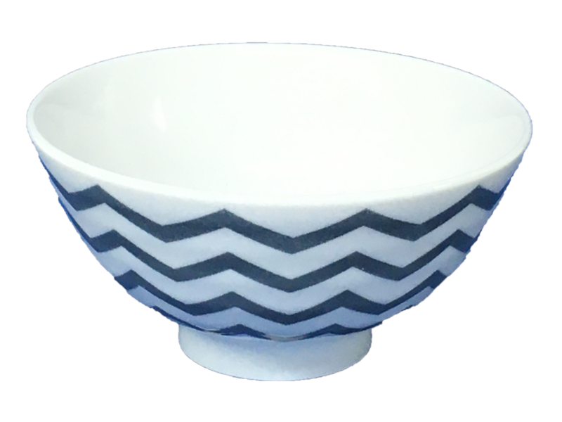 Round Rice Bowl Zigzag Gray 11.4X11.4X5.7Cm – DAISO SINGAPORE